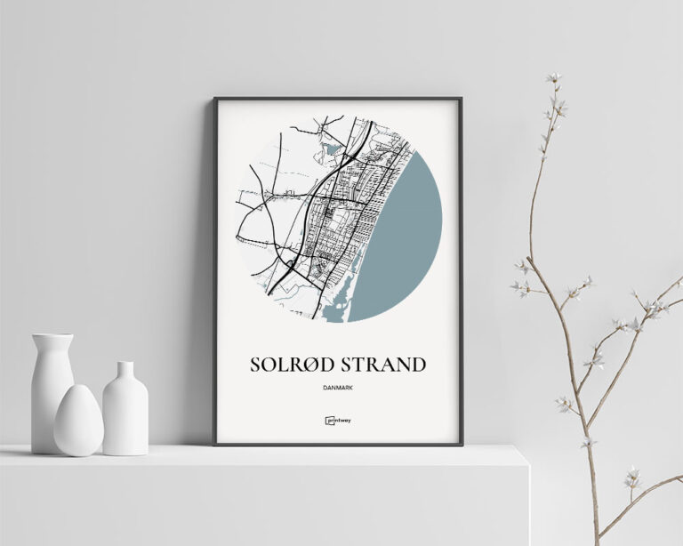 Solrød Strand Plakaten | 2021 Bykort Plakater | PrintWay.dk